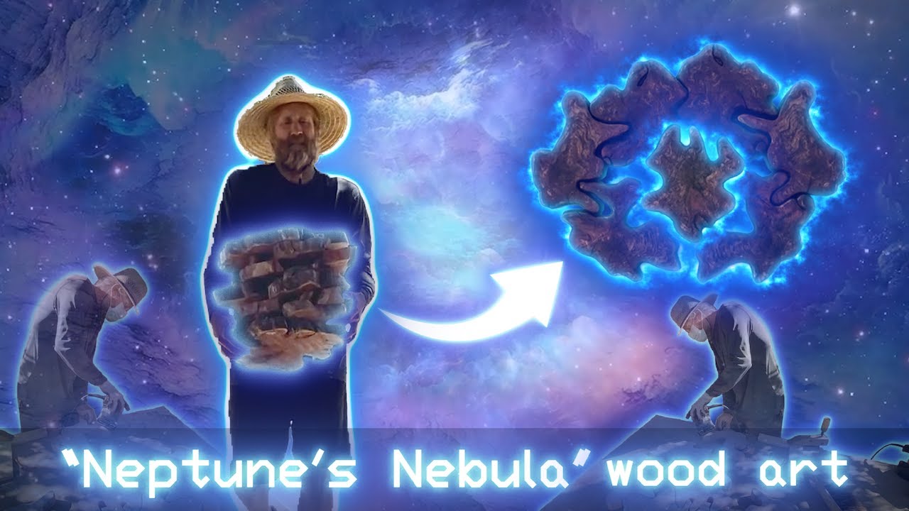 Neptune's Nebula wood art - YouTube