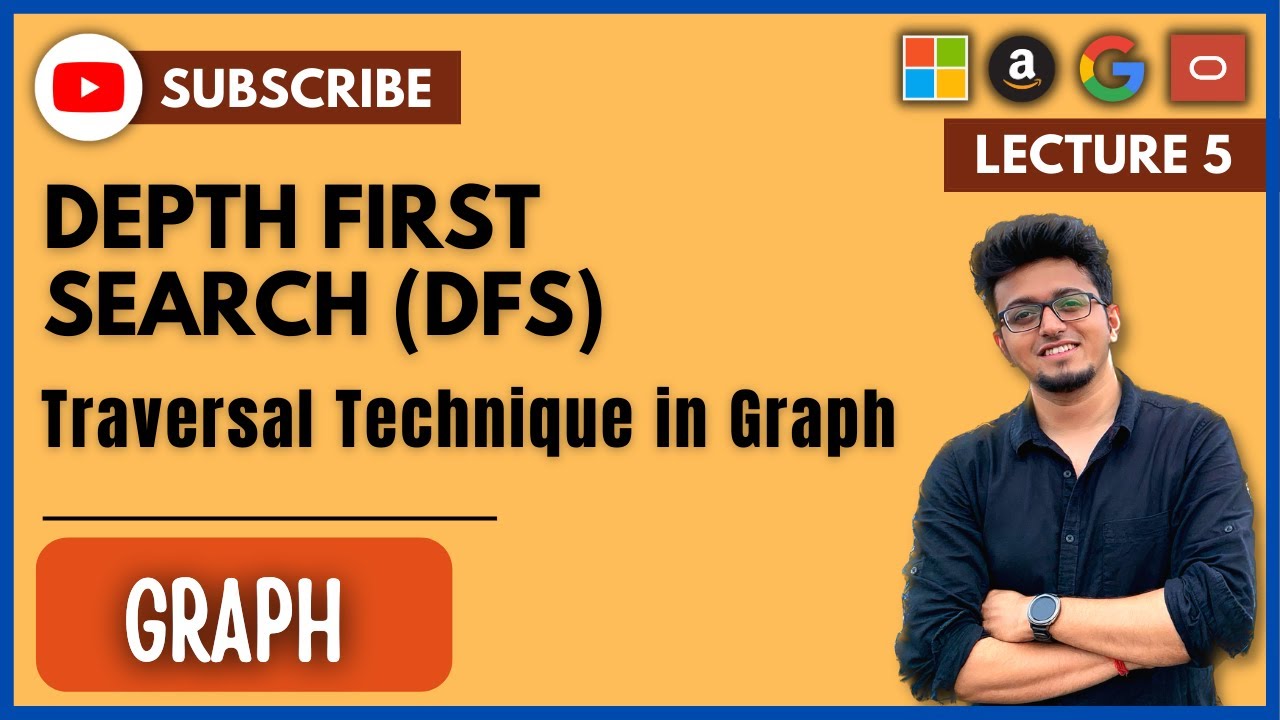 Graph Tutorial 5 : Depth First Search (DFS) | Connected Graph | Traversal | Data Structures ...