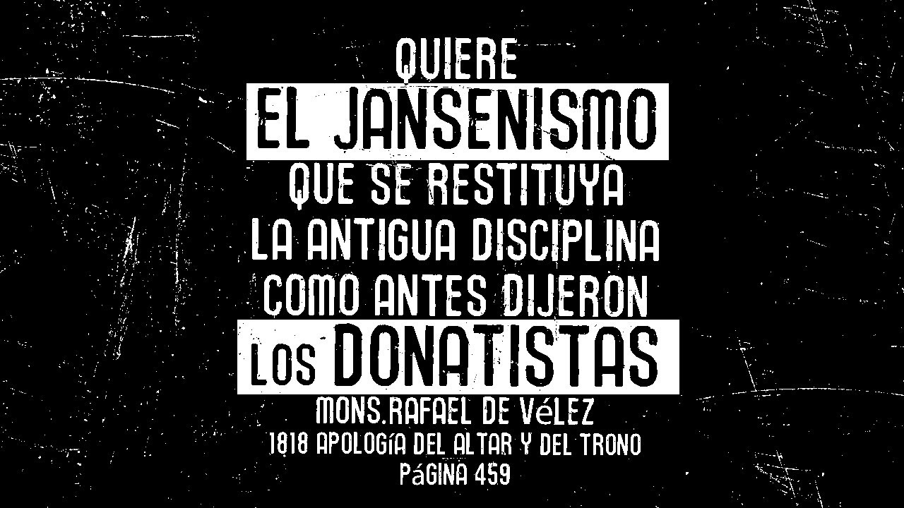 DISCIPLINA, JANSENISTAS Y DONATISTAS. - YouTube