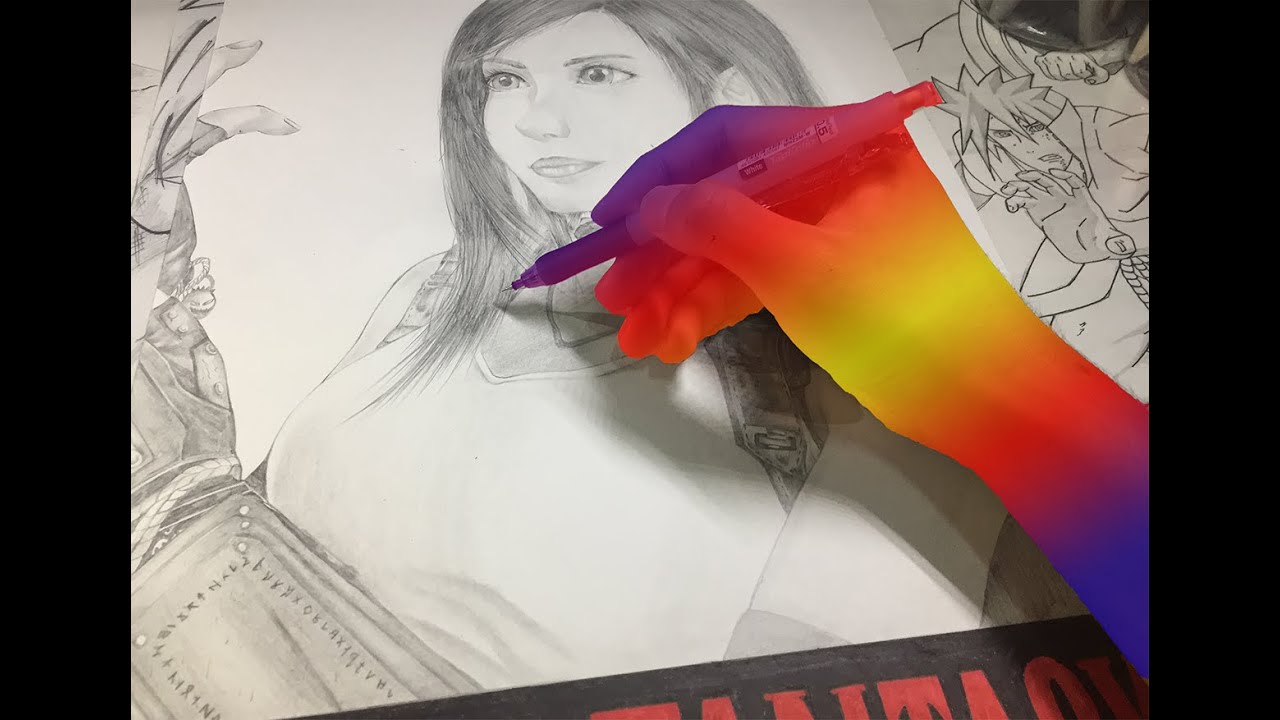DRAWING -TIFA LOCKHART(Final Fantasy 7) | Times Lapse | Malaysia ...