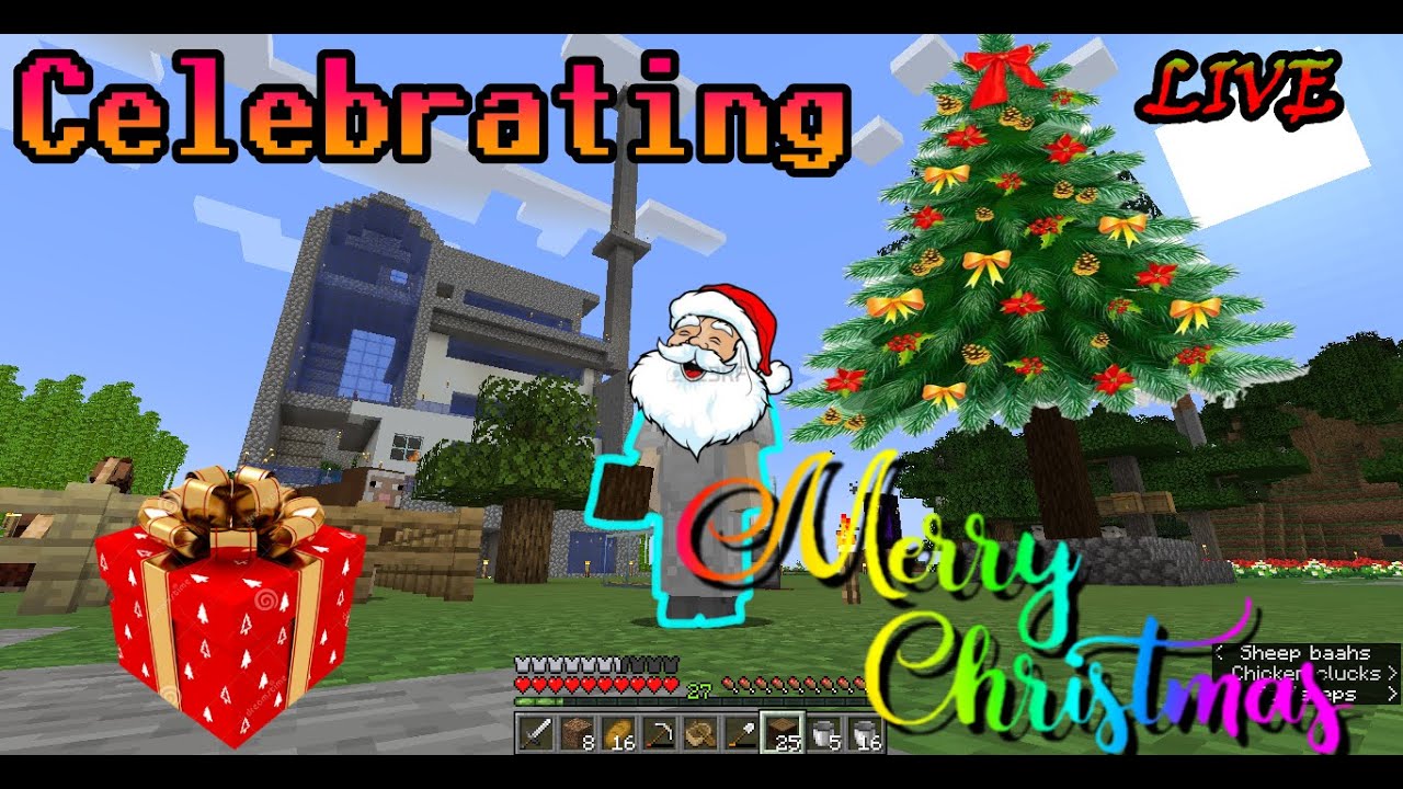 Merry Christmas | Celebration | Building Christmas Tree | Minecraft ...
