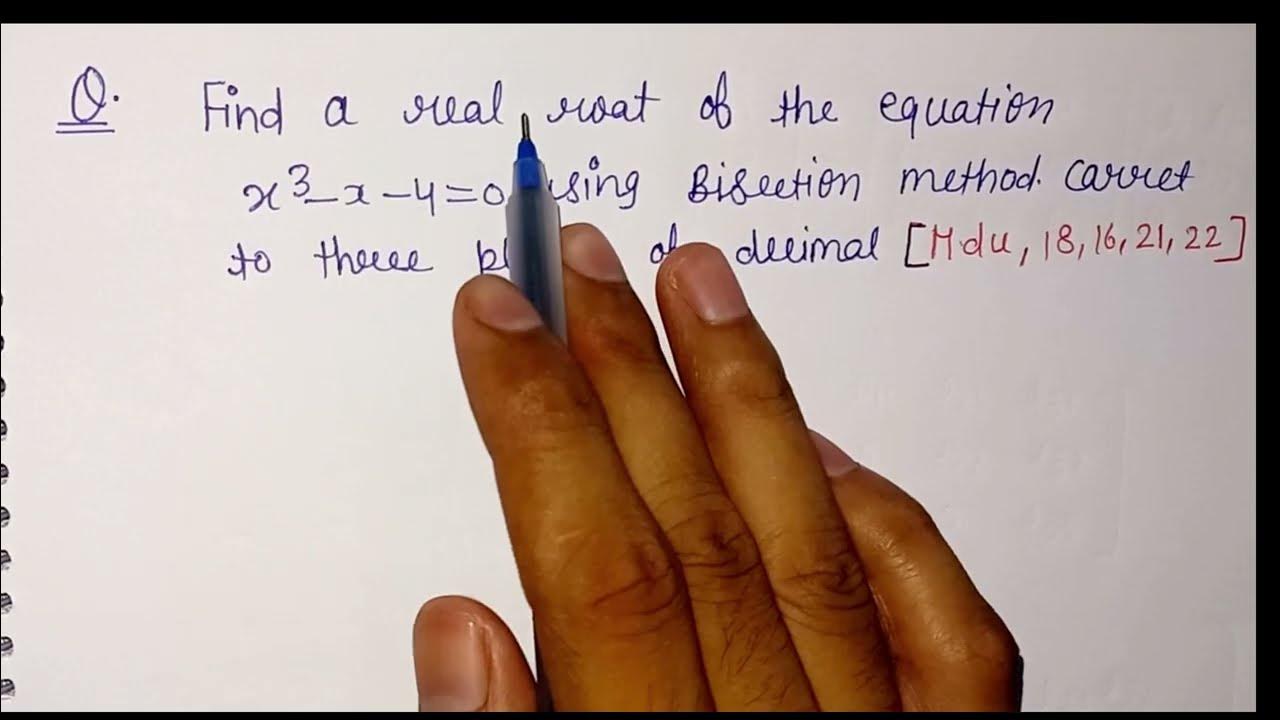 Bisection Method | bisection Iteration Method | iteration method bsc 4th sem - YouTube
