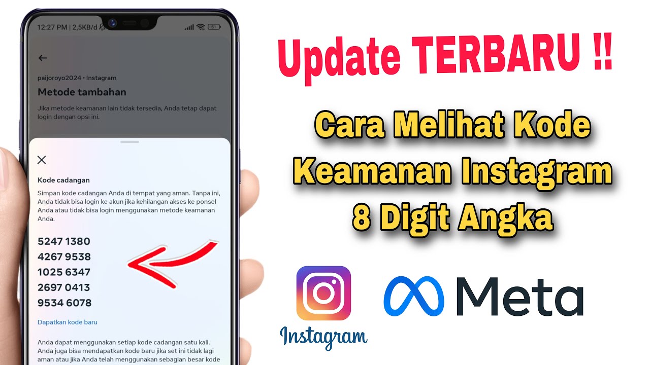 Cara Mencari Kode Keamanan Instagram 8 Digit - YouTube