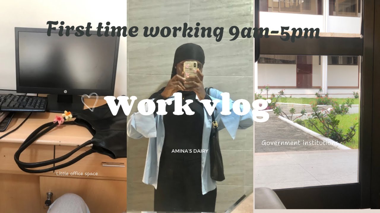 WORK WEEK VLOG | First time working 9am - 5pm - YouTube