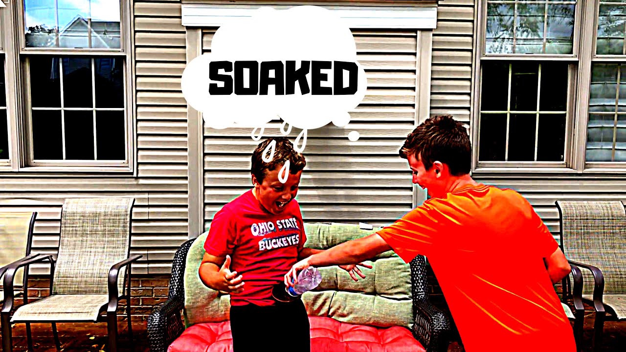 Brothers Pranking Each other with the funnel in the pants trick. - YouTube