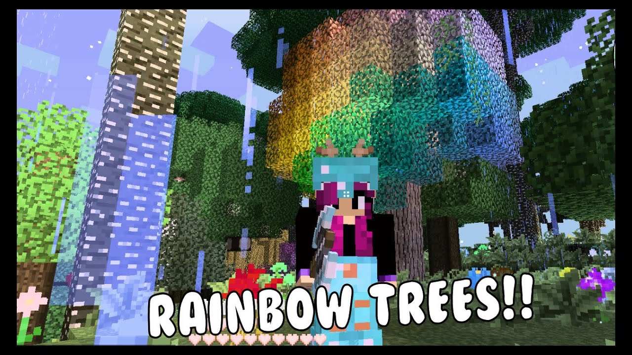 "MAGICAL RAINBOW TREES" Minecraft Enchanted Oasis 2.0 Server - EP10 ...