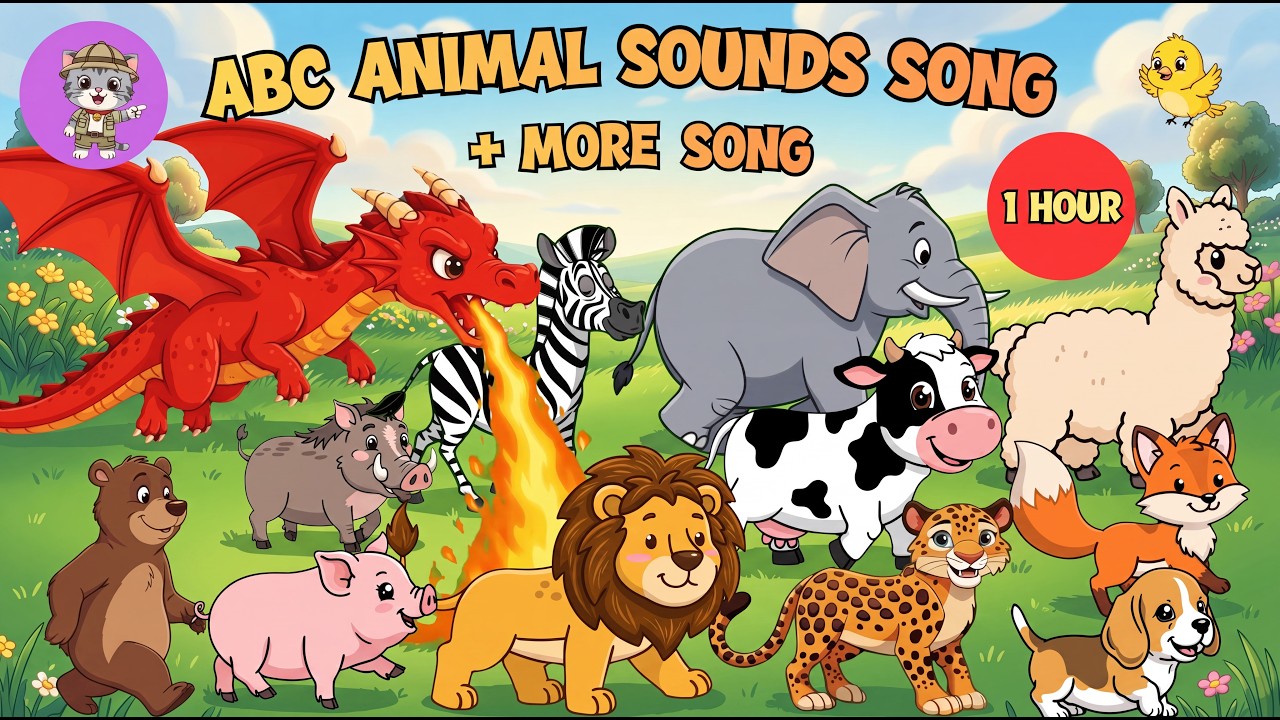 ABC Animals Sounds Song + Alphabet Animals 1 Hour| Learn ABC With ...