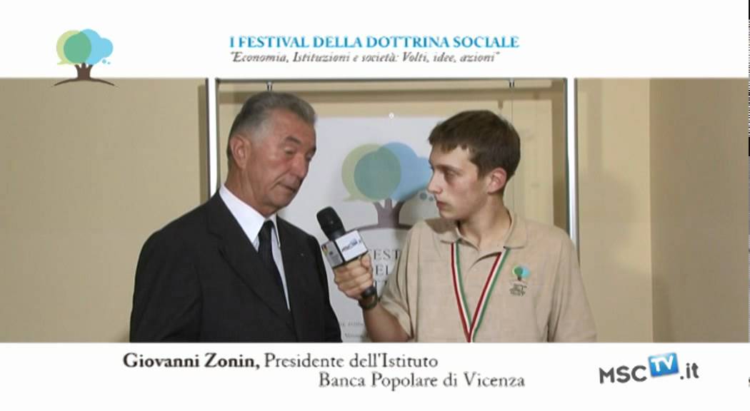 Iintervista a Giovanni Zonin, relatore al 1° Festival della DSC di ...