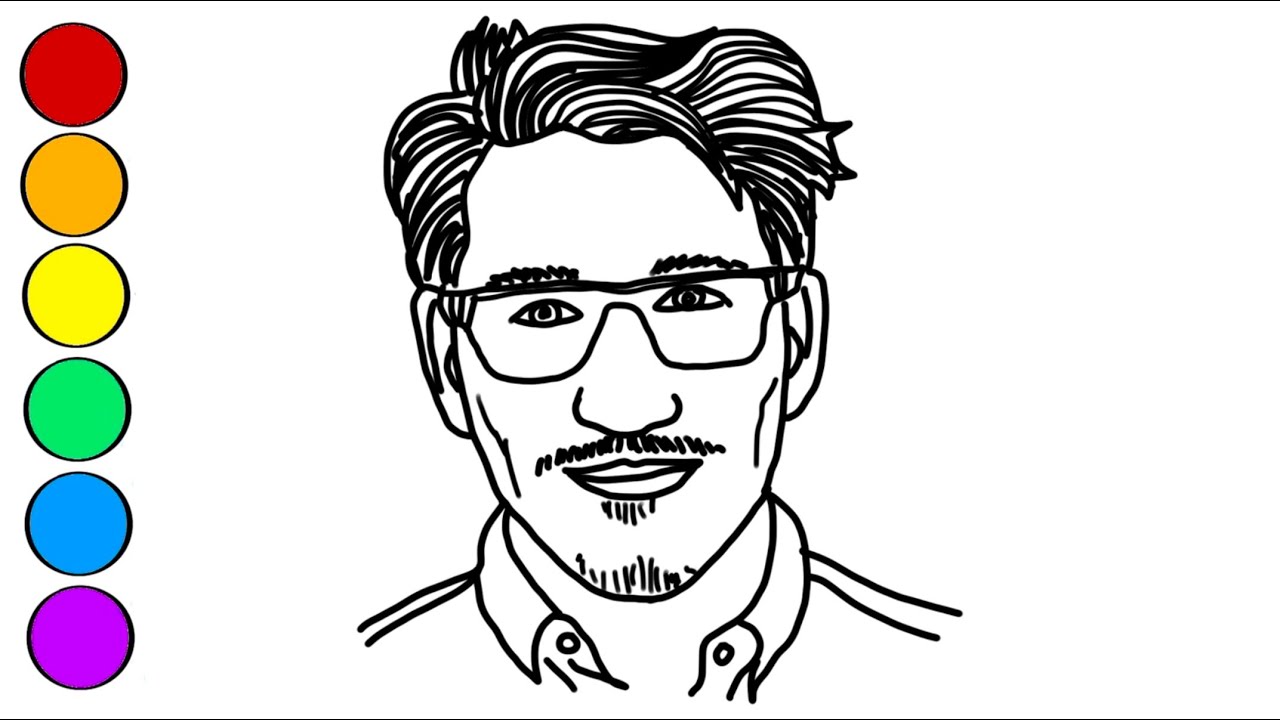 How to Draw Markiplier Easy 👦🏻 Markiplier Drawing for Kids | Easy ...