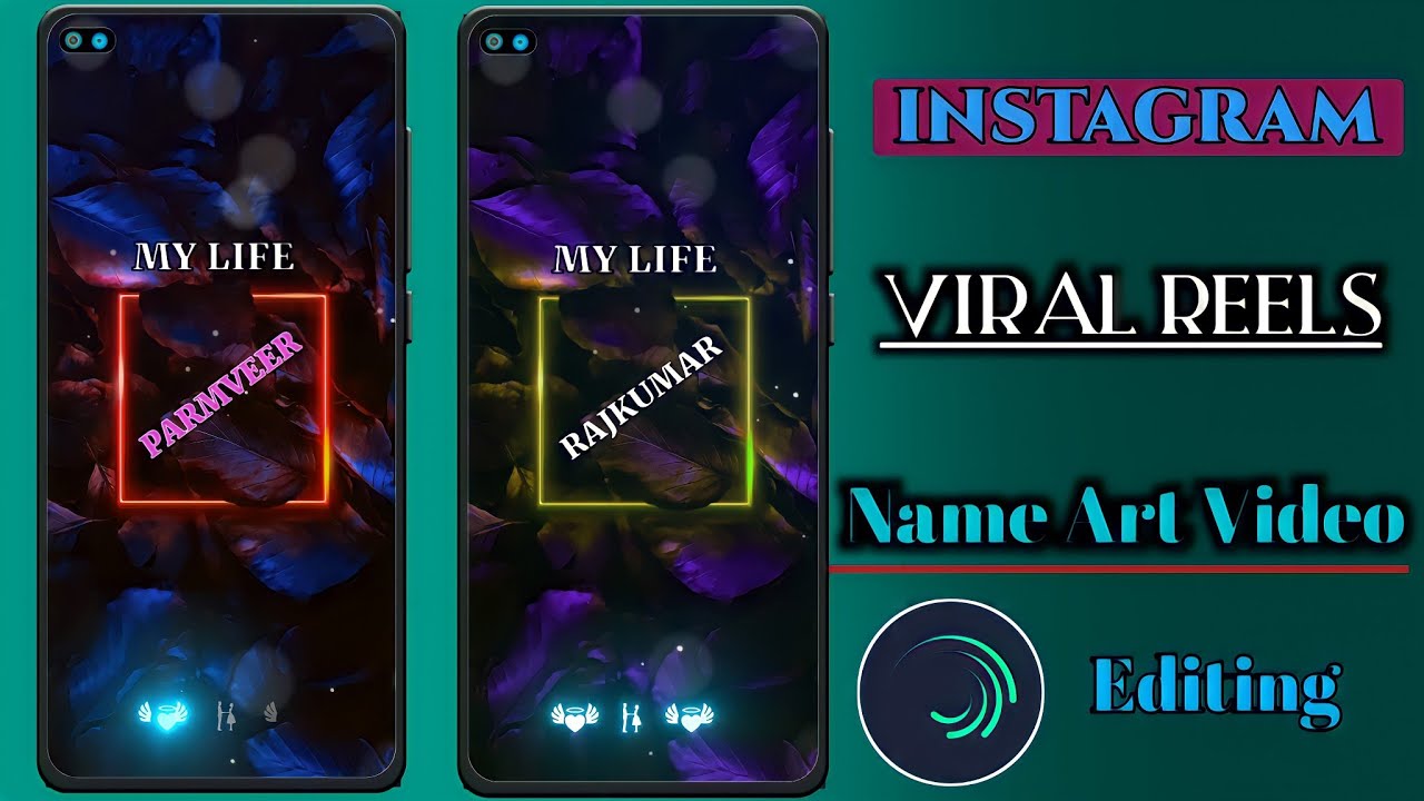 Instagram Reels Viral Name Art Video Editing || Reels name art status ...