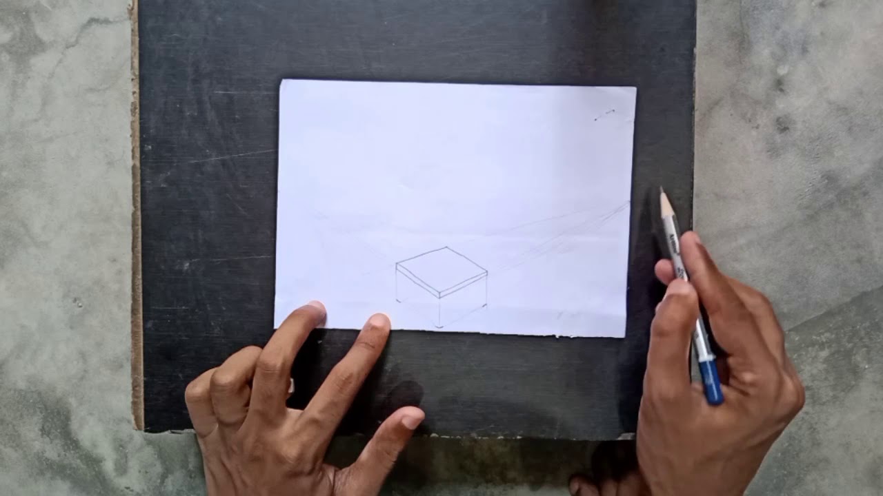 How to draw table 2 point perspective // table banana सीखें आसान तरीका ...