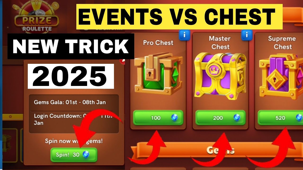 Carrom Pool New Events Vs Chest details Trick CarromGamer Sahu - YouTube