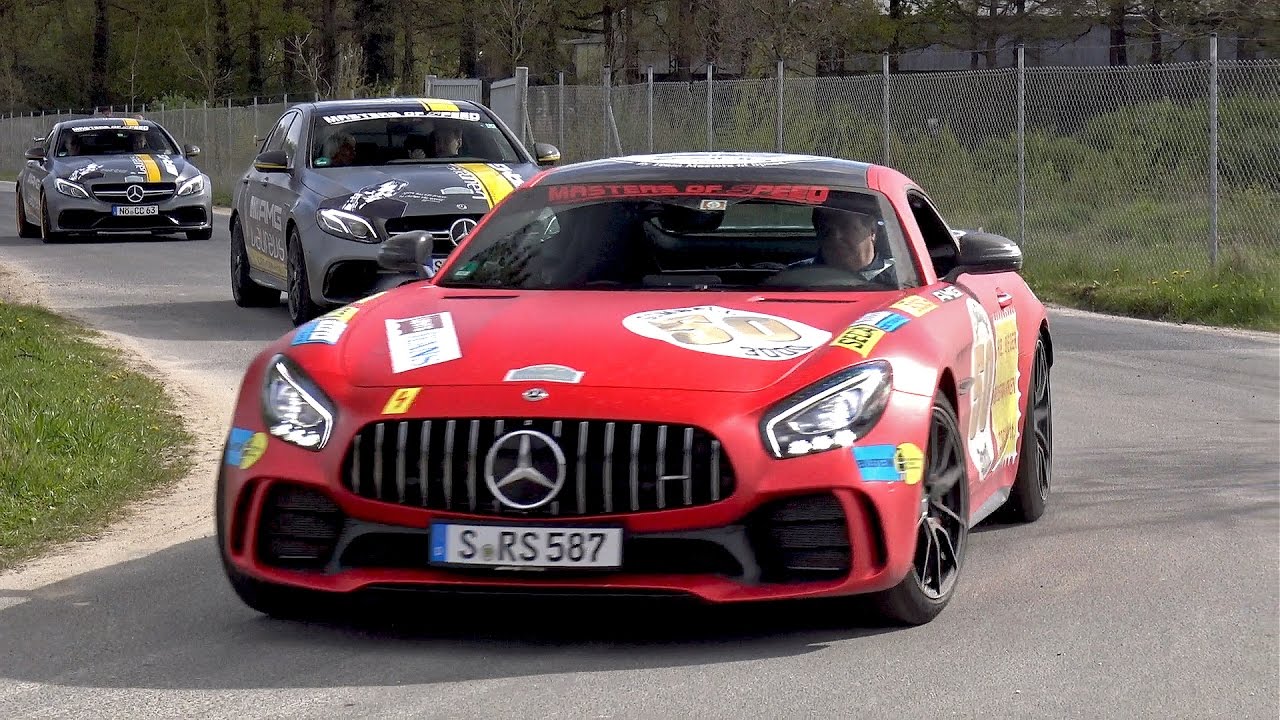 MERCEDES-AMG GTR - REVS, DRAG RACE, ACCELERATIONS! - YouTube