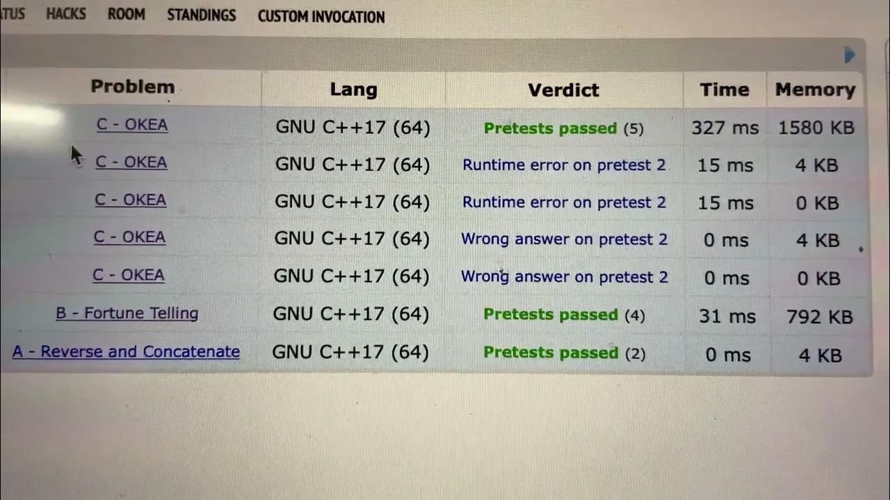OKEA Solutions | Codeforces Solution | ABC Done | DM me on telegram - YouTube