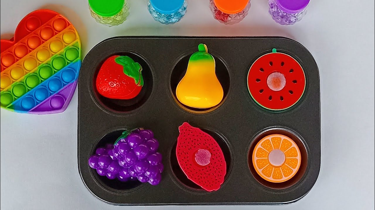 Rainbow pop it | asmr | my slime | antistress fruit toys | asmr for you ...