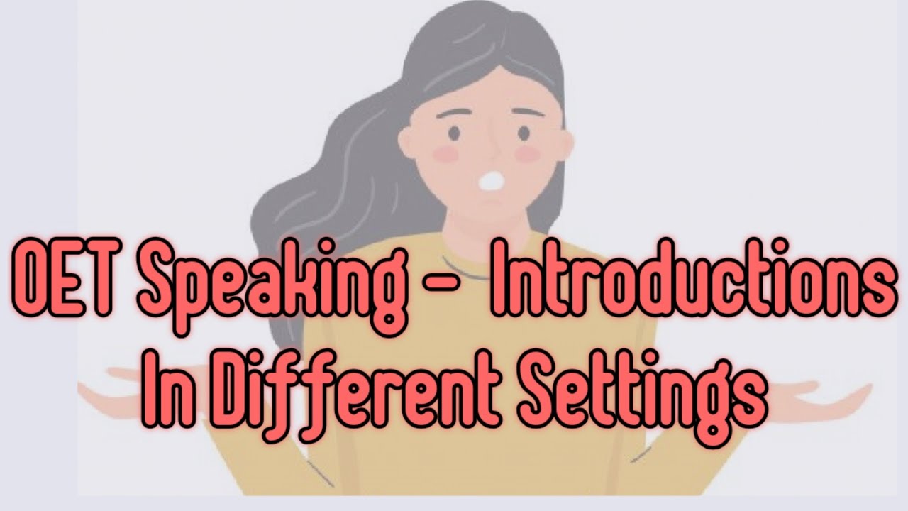 OET speaking - Common Settings In OET Speaking And Different ...