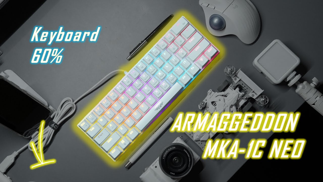 Keyboard Mechanical MurMer Baru | Armaggeddon MKA 1C NEO - YouTube