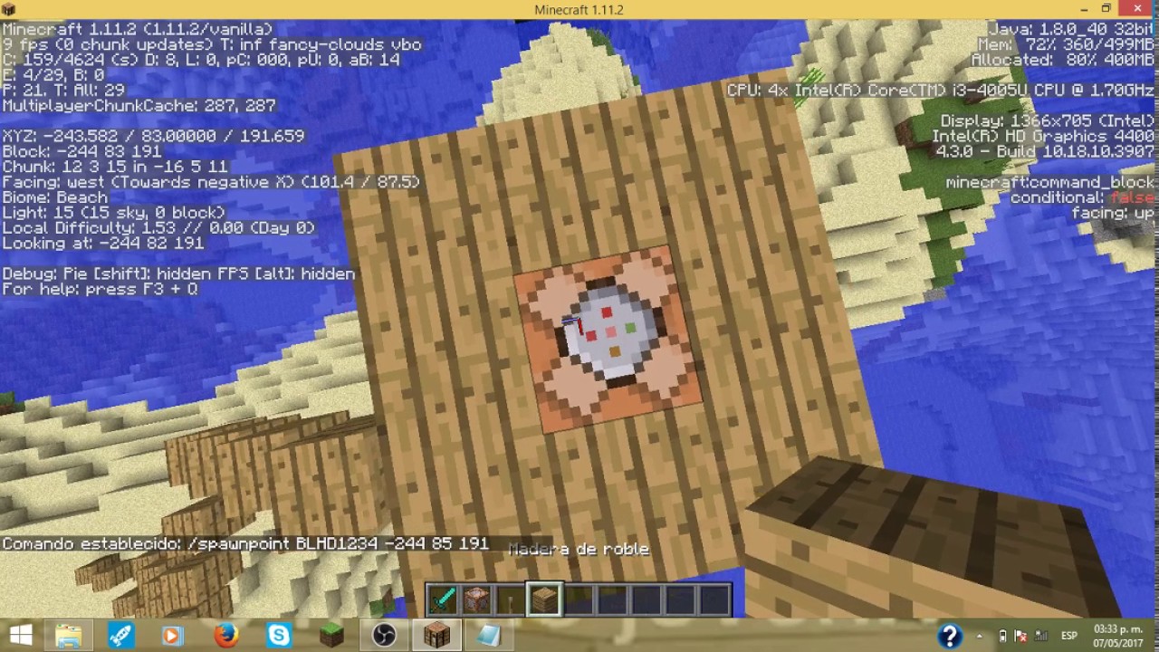 Como hacer un CHECKPOINT en minecraft 1.11.2, Bien exlicado - YouTube