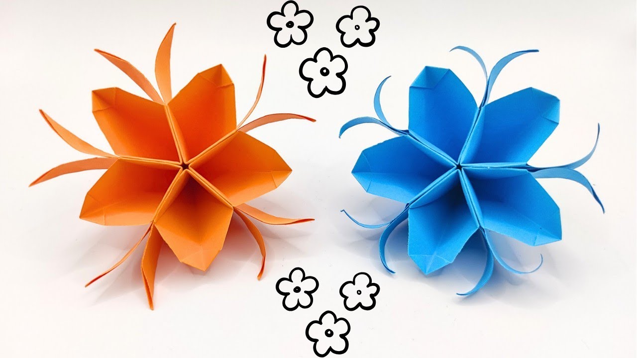 Origami MODULAR FLOWER 💐 How to make a paper flowers - YouTube