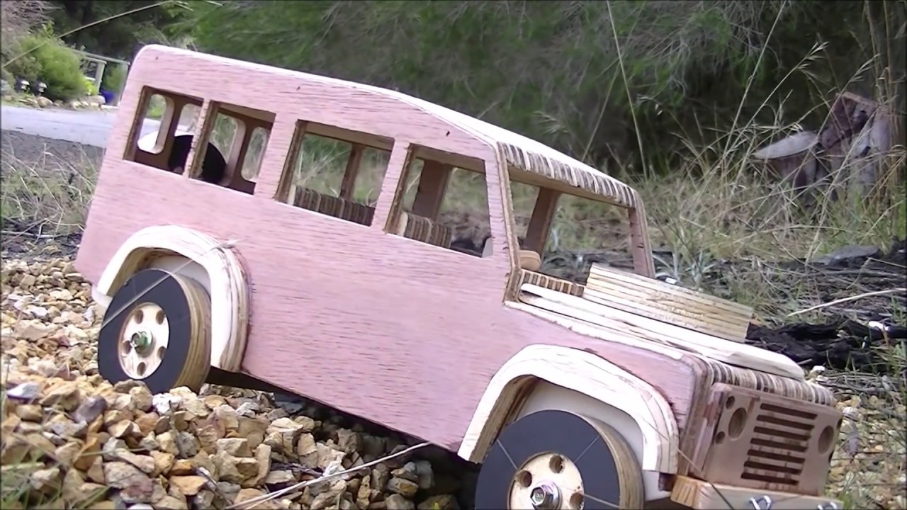 174 Make a plywood Land Rover Defender 110 toy - YouTube