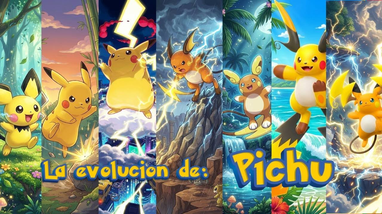 Pokédex: 0172 Pichu | 0025 Pikachu | 0026 Raichu | Raichu de Alola ...