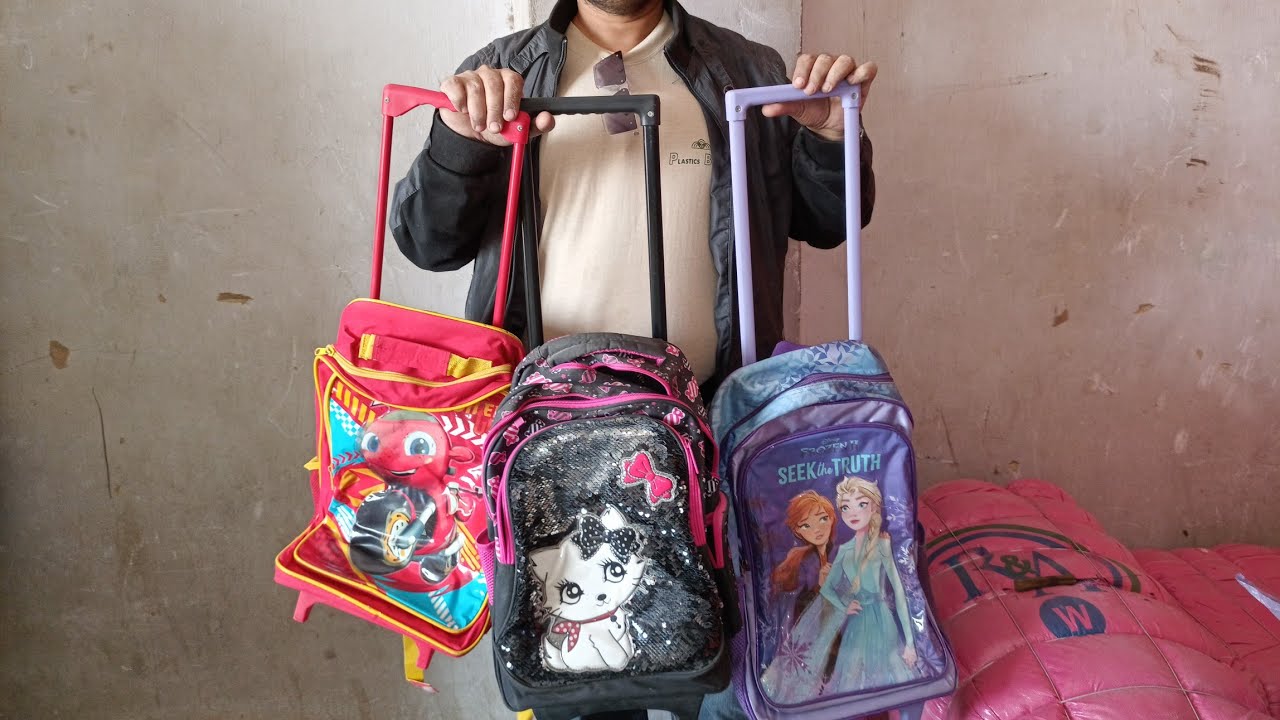School Trolley Bags | Imported VIP Quality Lot | Trolley Kids Bags Lot ...