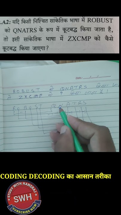 CODING DECODING को समझे आसान ट्रिक से #calander | #clock | #coding # ...