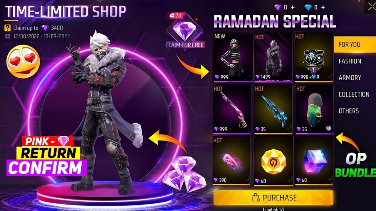 Pink Diamond Return in indian Server 100% Confirm Freefire | ff Pink ...