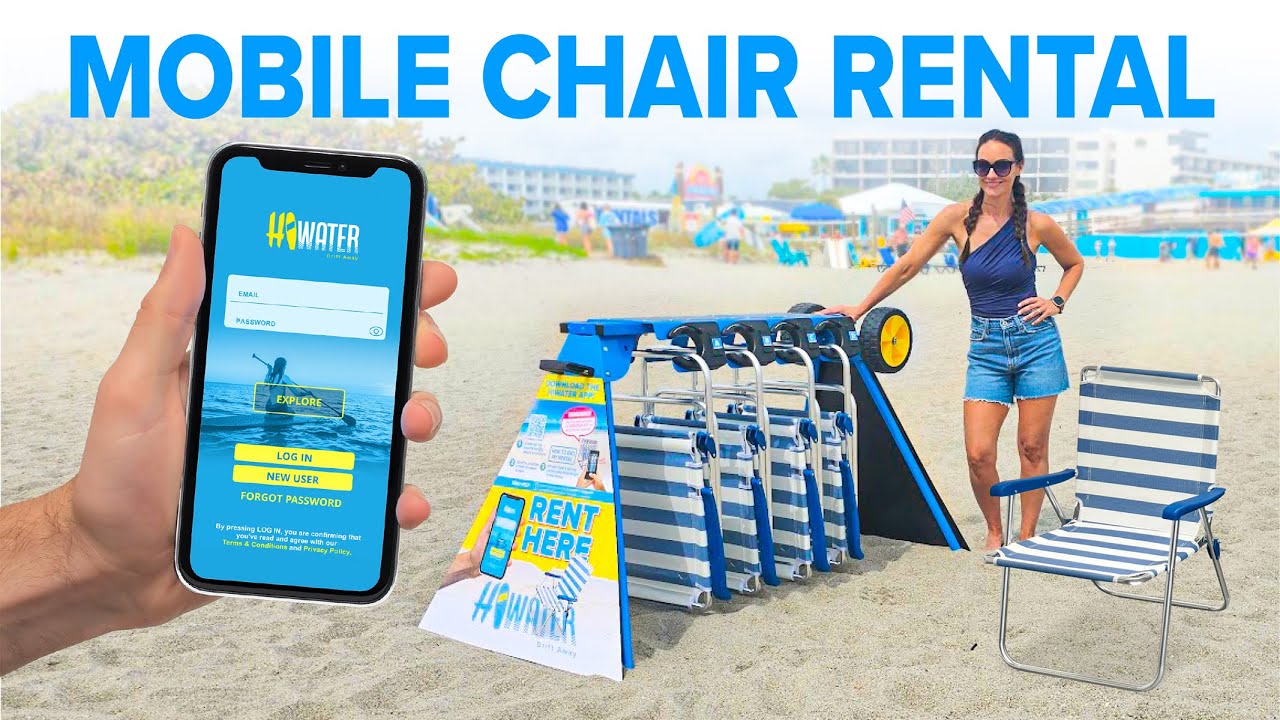 Mobile Chair Rental Rack - Rent chairs with phone on the beach or ...