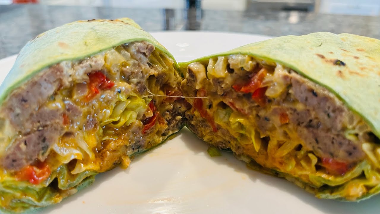Meatloaf Chopped Cheese Wrap 🔪🧀 - YouTube