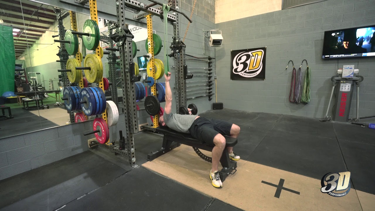 DB Single Arm Press with Band Pulls - YouTube