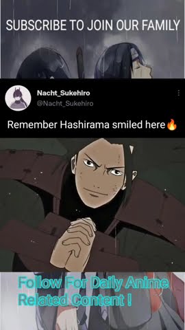 hashirama smile 😎 #naruto #anime #viral #shorts #youtubeshorts #madara ...
