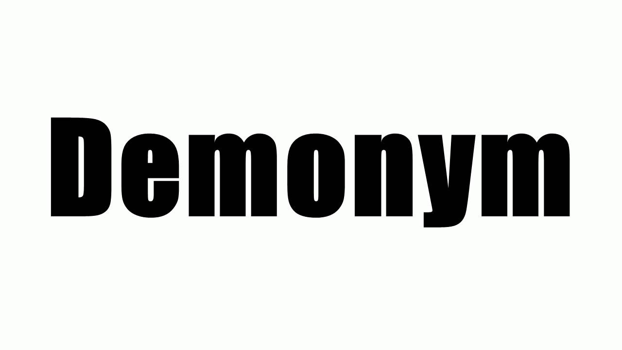 Demonym - YouTube