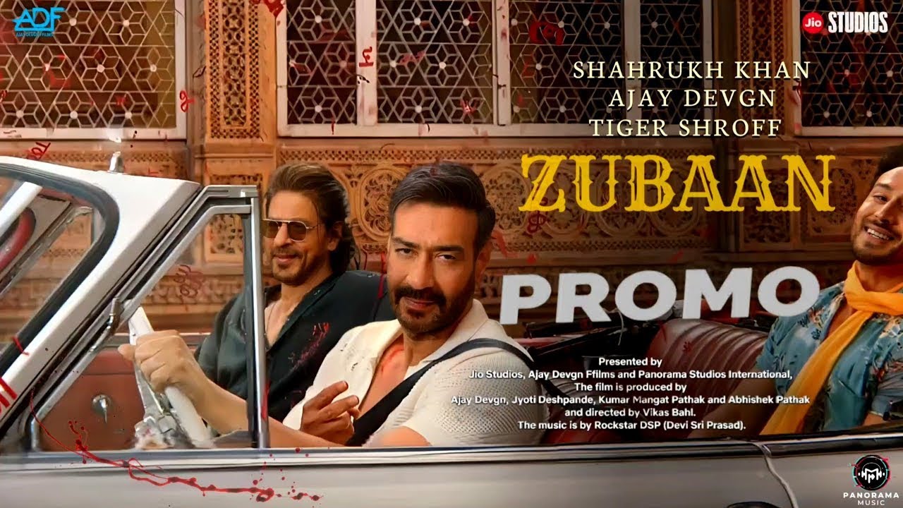ZUBAAN Promo Ajay Devgn Shahrukh Khan Amyra Dastur, Tiger S, Jio ...