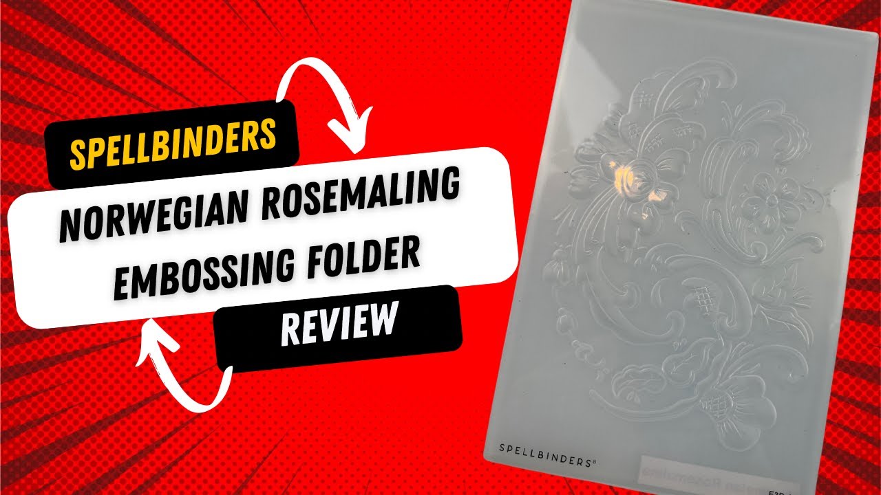 Spellbinders Norwegian Rosemailing 3D Embossing folder Review - YouTube