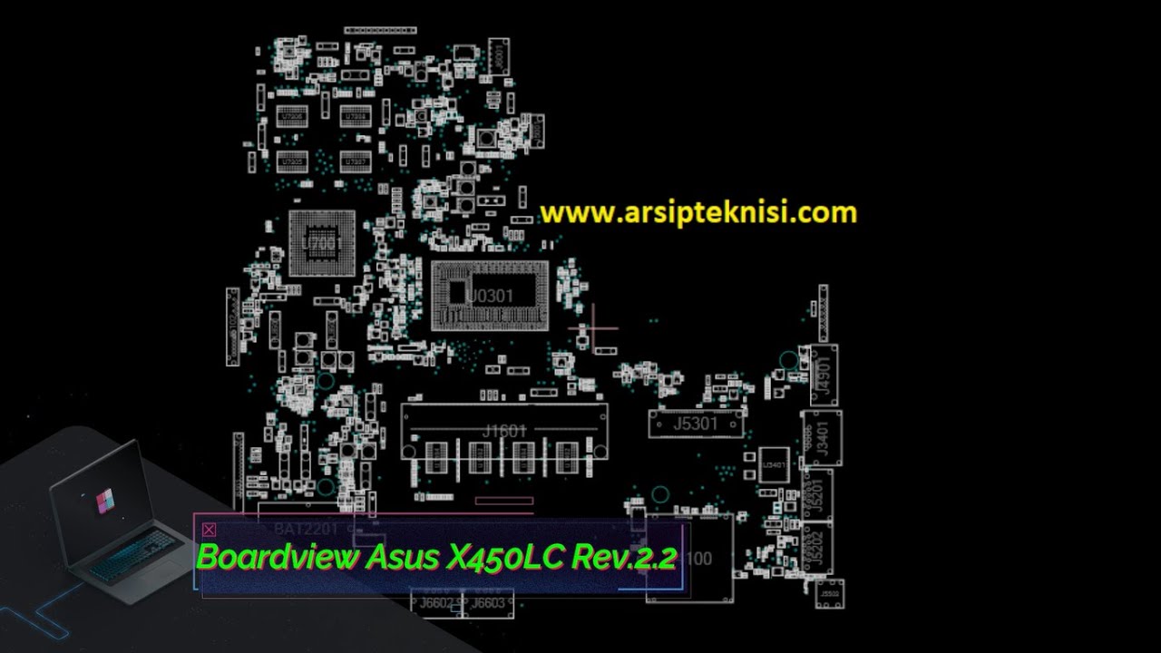 Asus X450LC Rev.2.2 Boardview - YouTube