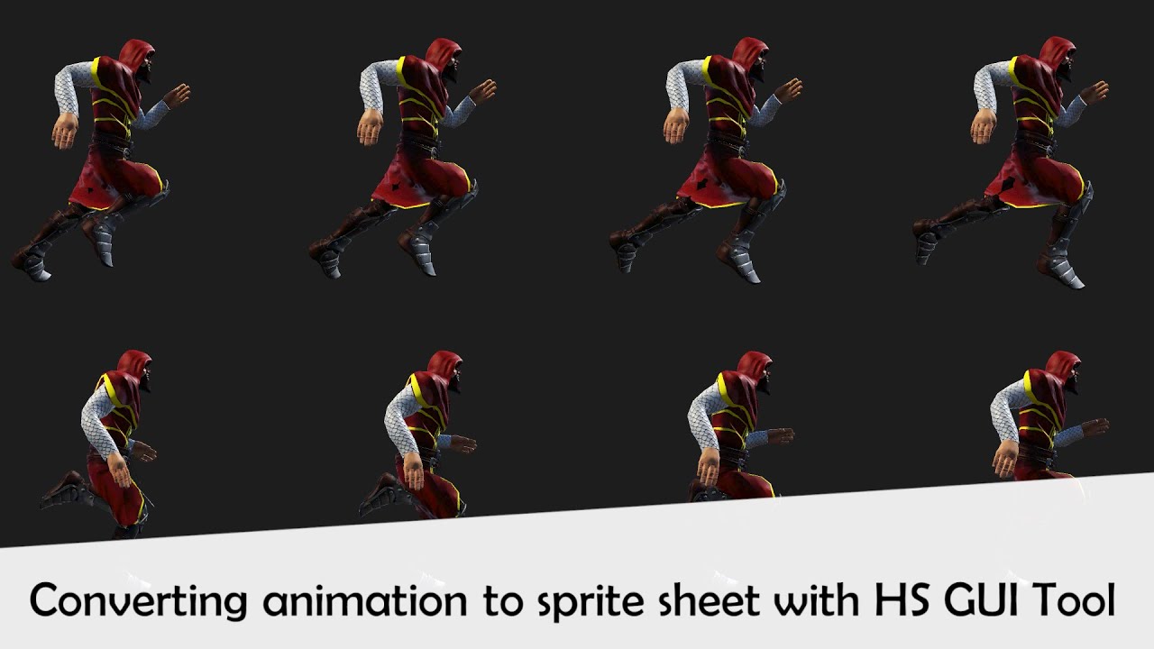 Converting animation to sprite sheet in unity | HS GUI Tool - YouTube