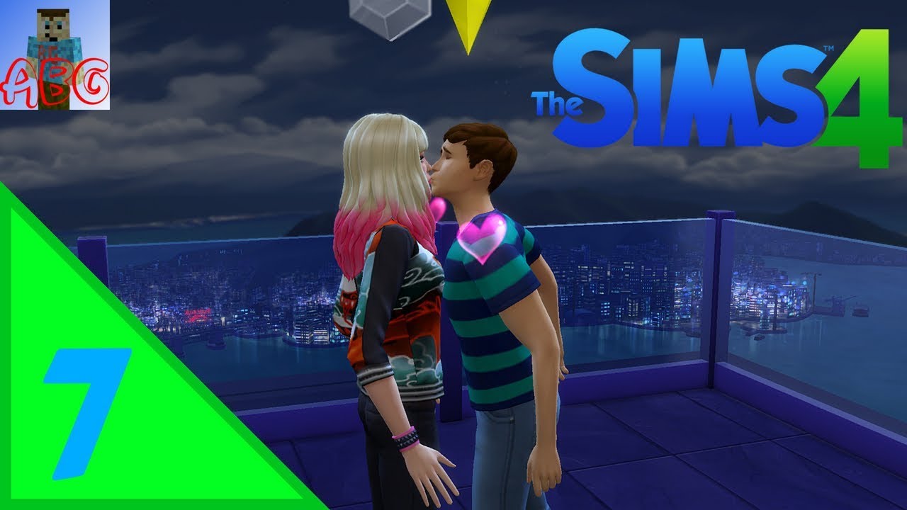 The Sims 4 Let's Play Ep. 7 | First Kiss with Candy!!! - YouTube