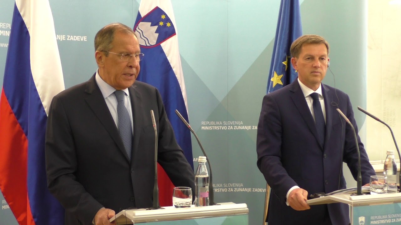 Tiskovna konferenca ministra dr. Cerarja in ministra RF Lavrova - YouTube