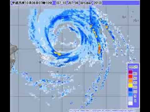 Typhoon Fitow 2013: Miyako-jima landfall