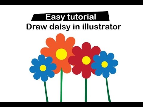 Draw daisy in illustrator [Easy] - YouTube