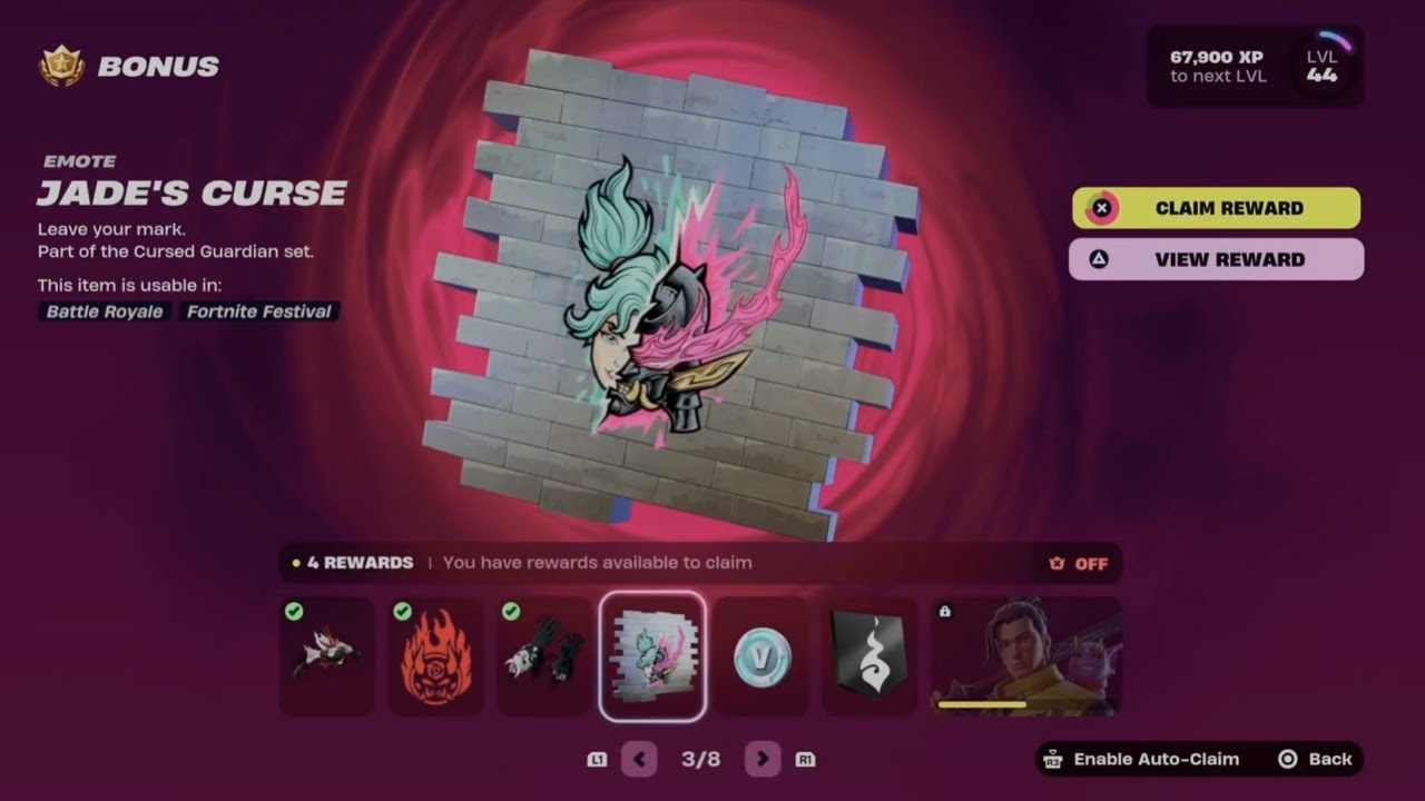 How to Unlock Jade's Curse Emote in Fortnite | Battle Pass Bonus ...