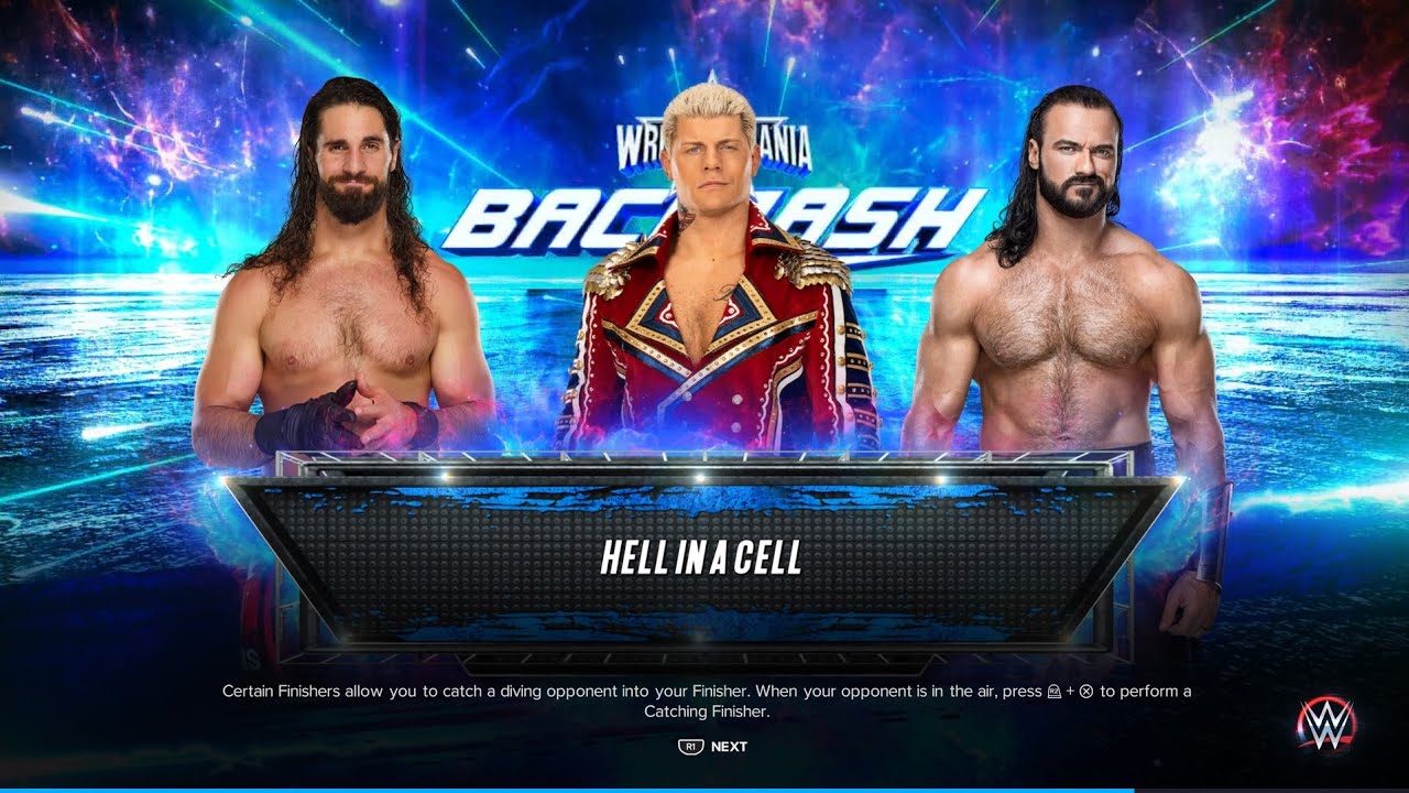 Cody Rhodes vs. Drew McIntyre vs. Seth "Freakin" Rollins | Hell in a Cell Match! | WWE2K23 - YouTube