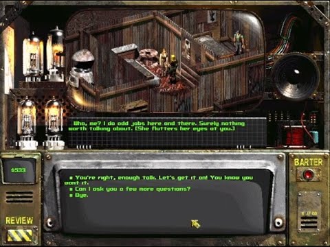 Fallout 2 KMK Gameplay #4 – Kelly meets Miria, Vault City, the Abbey ...