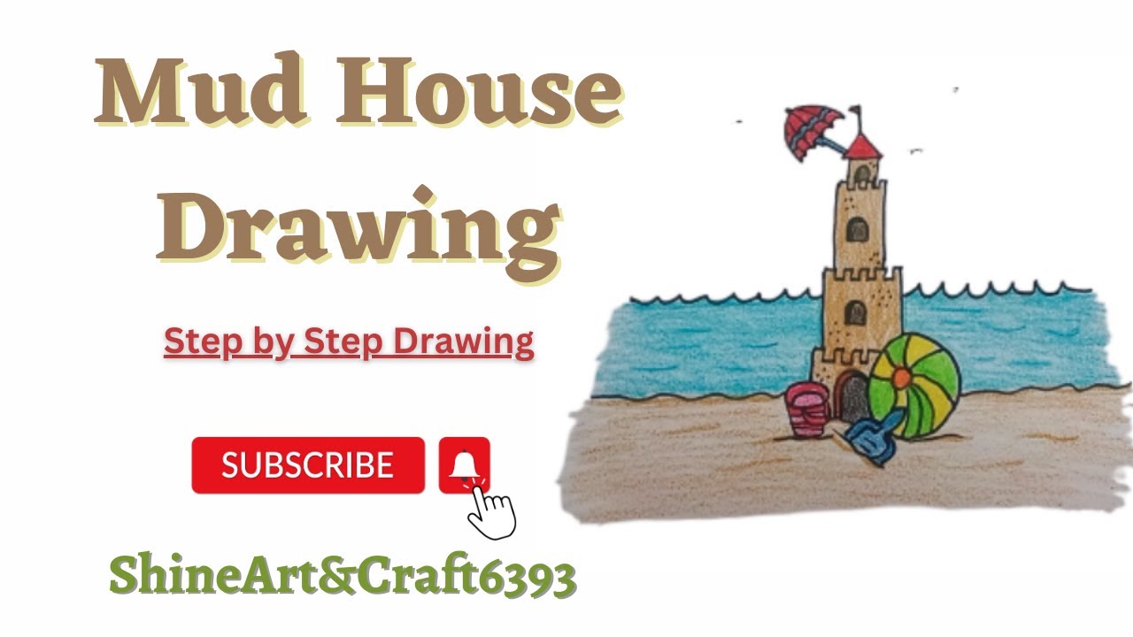 Mud House Drawing | Light drawing - YouTube