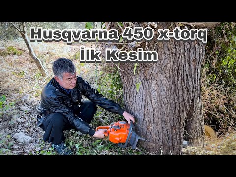 Husqvarna 450 x-Torq Motorlu Testere İle İlk Defa Ağaç Kesimi Yaptık !!!
