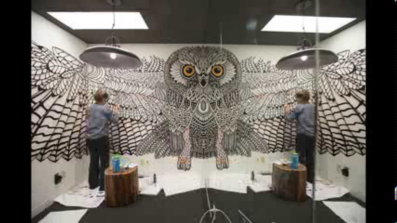 "Taking Off" - HootSuite's Elf Owl Boardroom Mural - YouTube