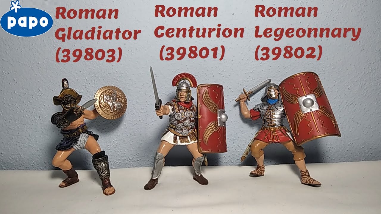 Papo Historicals Roman Centurion (39801),Roman Legeonnary (39802 ...