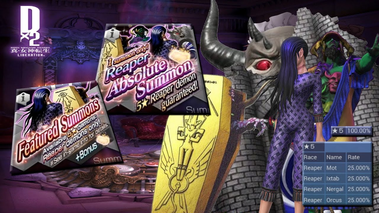 Reaper Summon Banner + Reaper Absolute Summon [Gacha Pull] ║ SMT Dx2 - YouTube