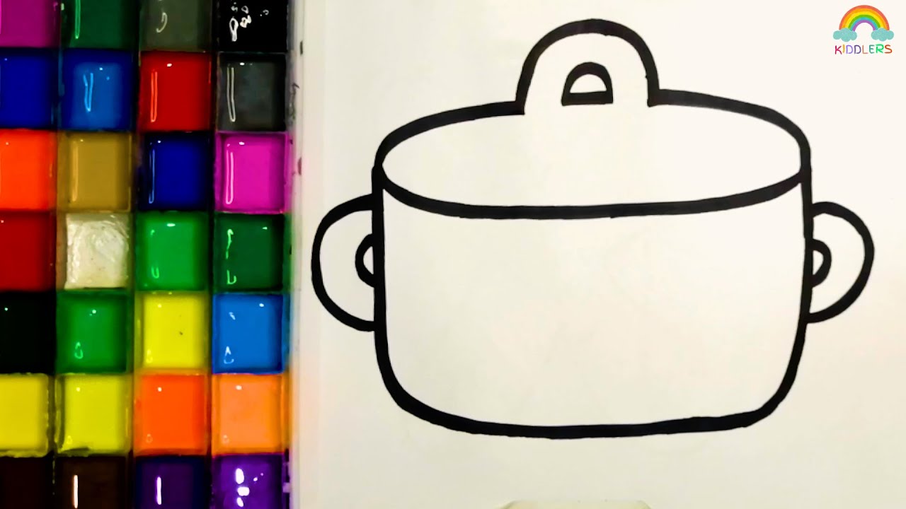 Pot and Pan | Drawing - Coloring - Painting | Colors for kids ...